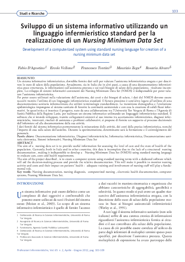 (PDF) [Development of a computerized system using standard nursing language for creation of a ...
