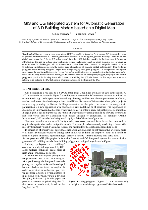 (PDF) GIS and CG Integrated System for Automatic Generation of 3-D ...