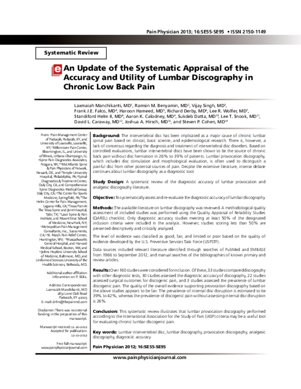 (PDF) An update of the systematic appraisal of the accuracy and utility ...