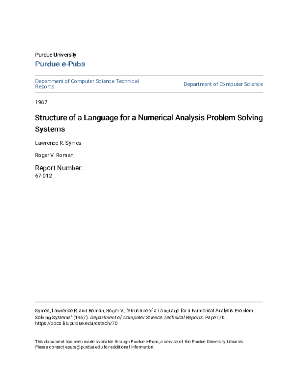 (PDF) Structure of a language for a numerical analysis problem solving ...