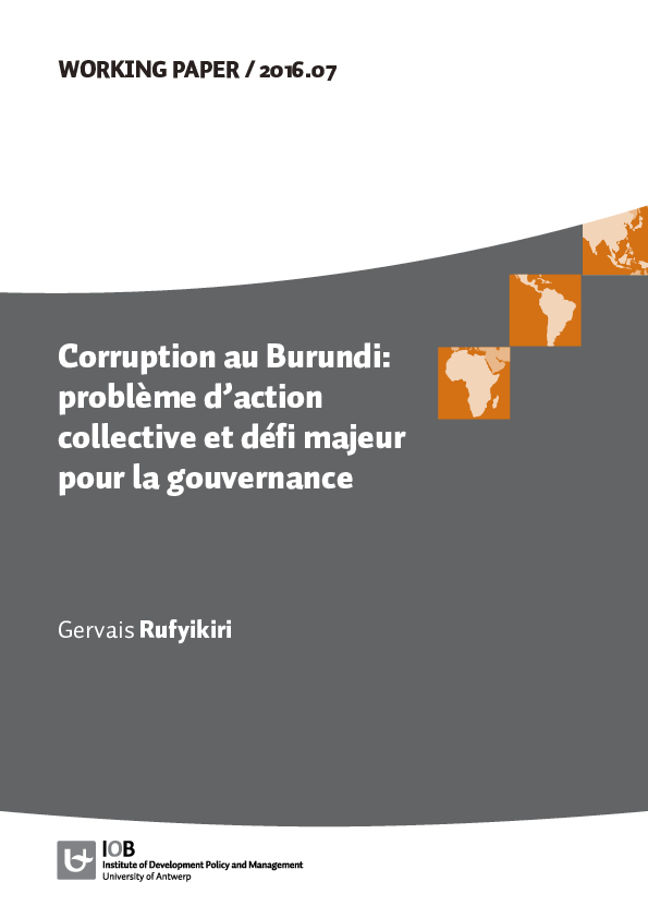 (PDF) Corruption au Burundi: problème d'action collective et défi ...