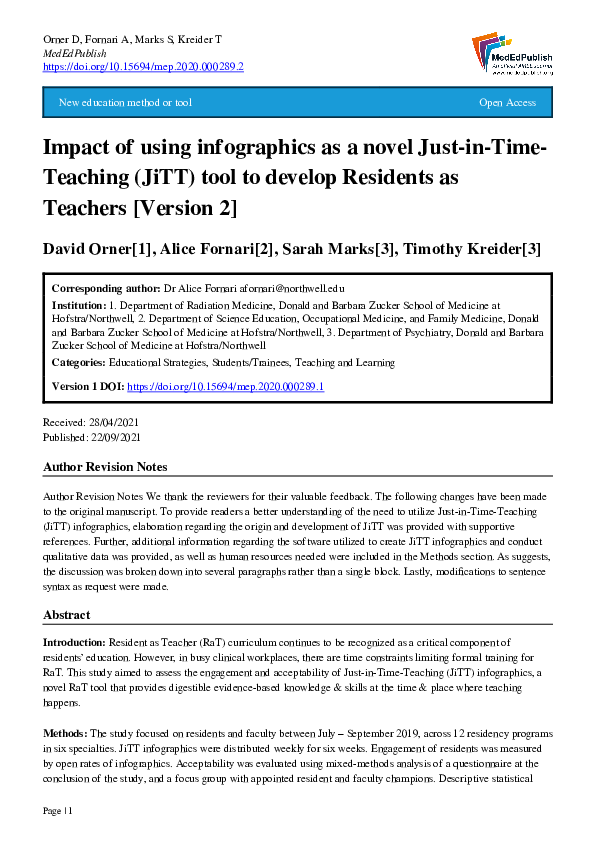 (PDF) Impact of using infographics as a novel Just-in-Time-Teaching ...