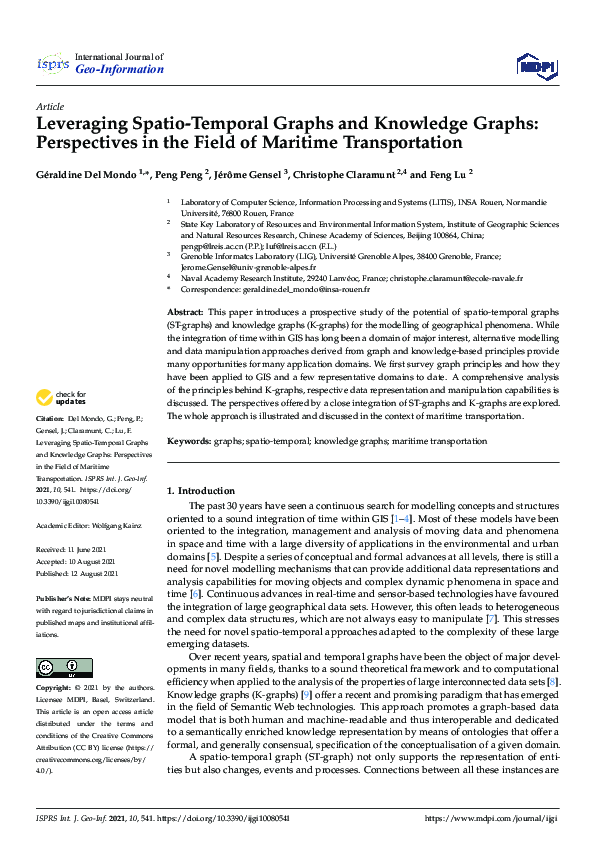 (PDF) Spatio-Temporal and Knowledge Graphs in Maritime Transportation