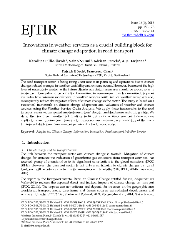 (PDF) Innovations in weather services as a crucial building block for ...
