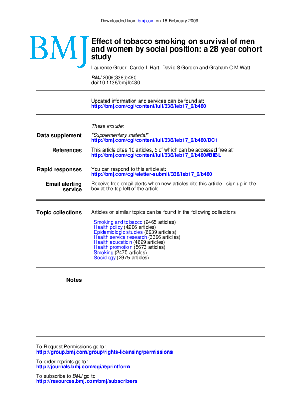 (PDF) study and women by social position: a 28 year cohort Effect of ...