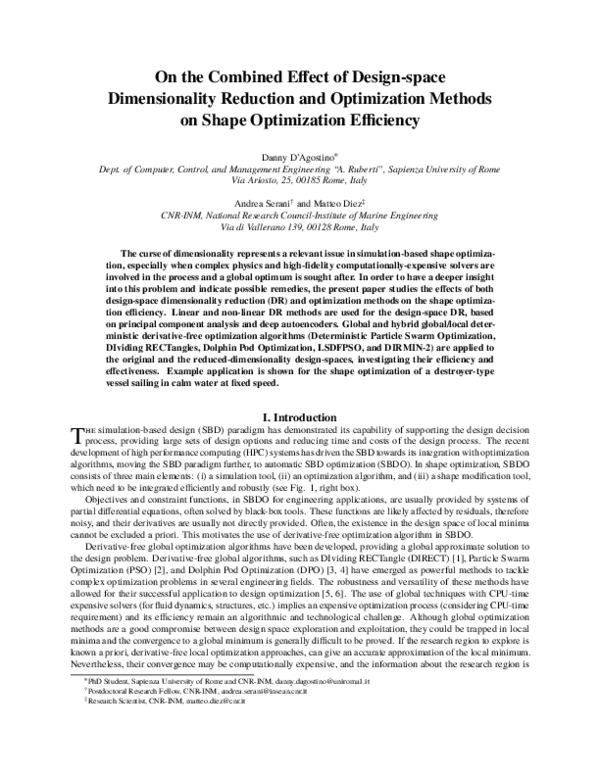 (PDF) On the Combined Effect of Design-space Dimensionality Reduction and Optimization Methods ...