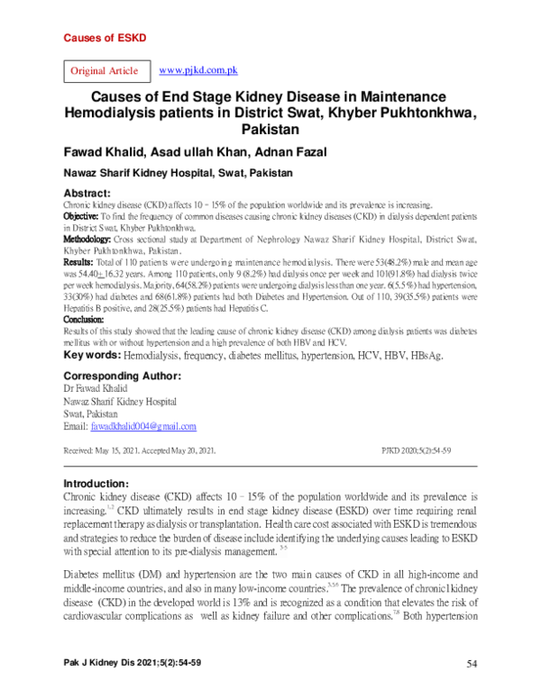 (PDF) Causes of ESKD