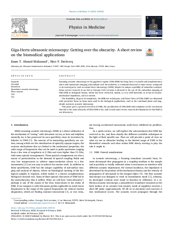 (PDF) Giga-Hertz ultrasonic microscopy: Getting over the obscurity-A ...