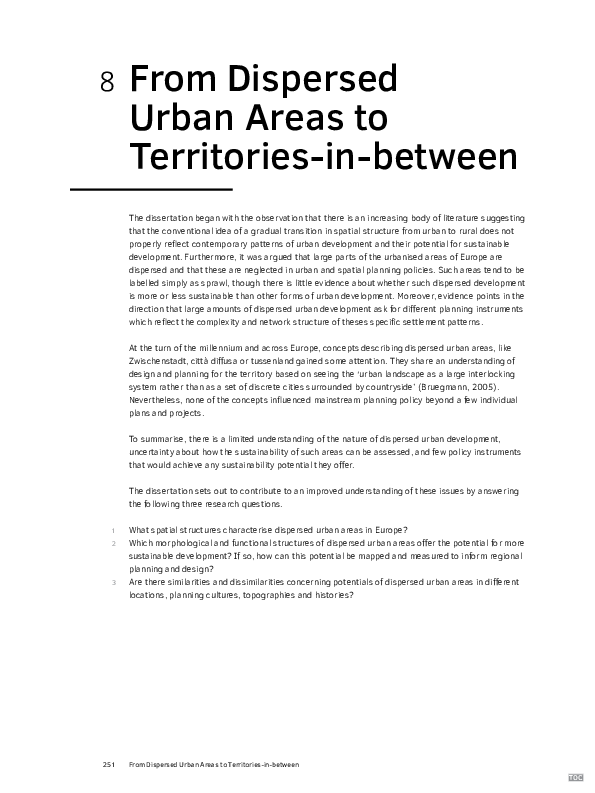 (PDF) From Dispersed Urban Areas to Territories- in-between
