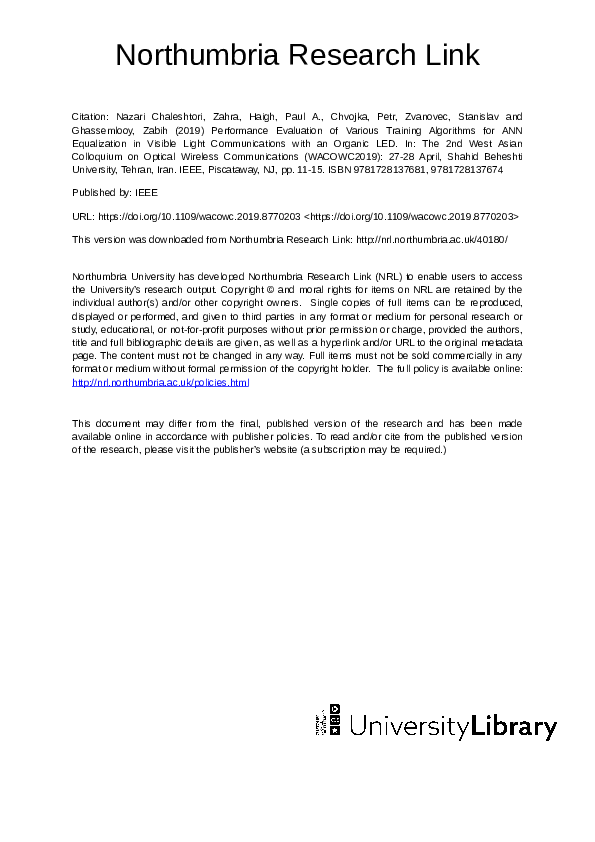 Pdf Performance Evaluation Of Various Training Algorithms For Ann