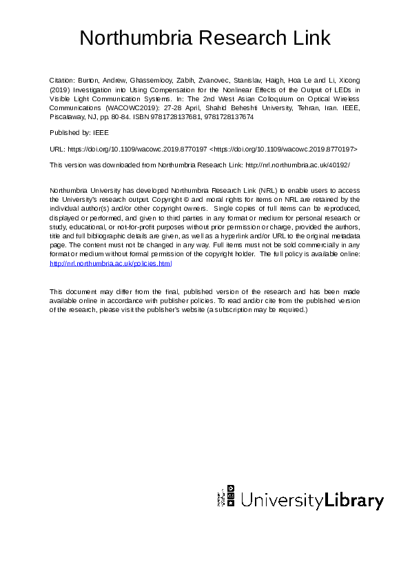 (PDF) Investigation into Using Compensation for the Nonlinear Effects ...