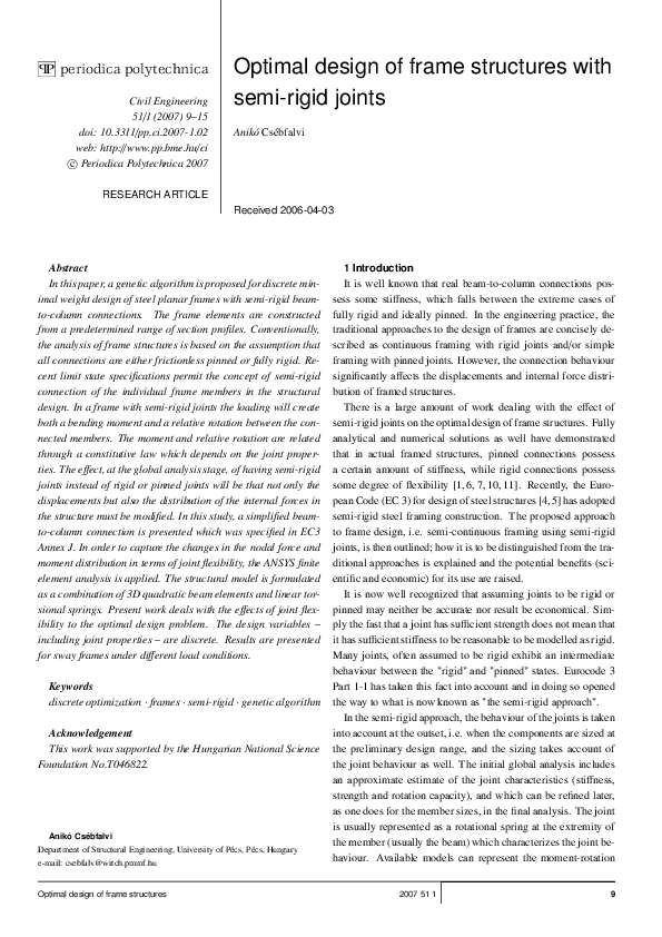 (PDF) Semi-Rigid Joints