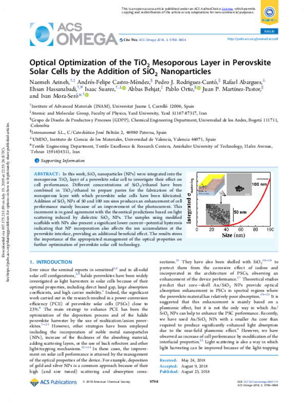 (PDF) Optical Optimization of the TiO2 Mesoporous Layer in Perovskite Solar Cells by the ...