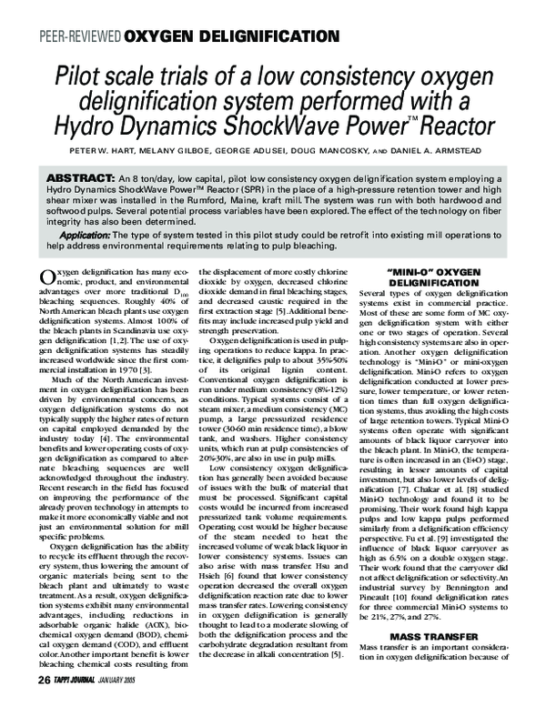 (PDF) Pilot scale trials of a low consistency oxygen delignification ...