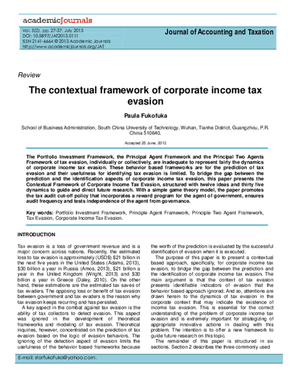 (PDF) Journal of Accounting and Taxation Review