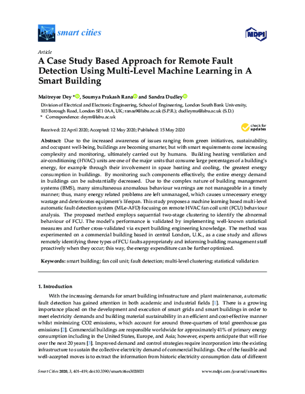 (PDF) A Case Study Based Approach for Remote Fault Detection Using ...