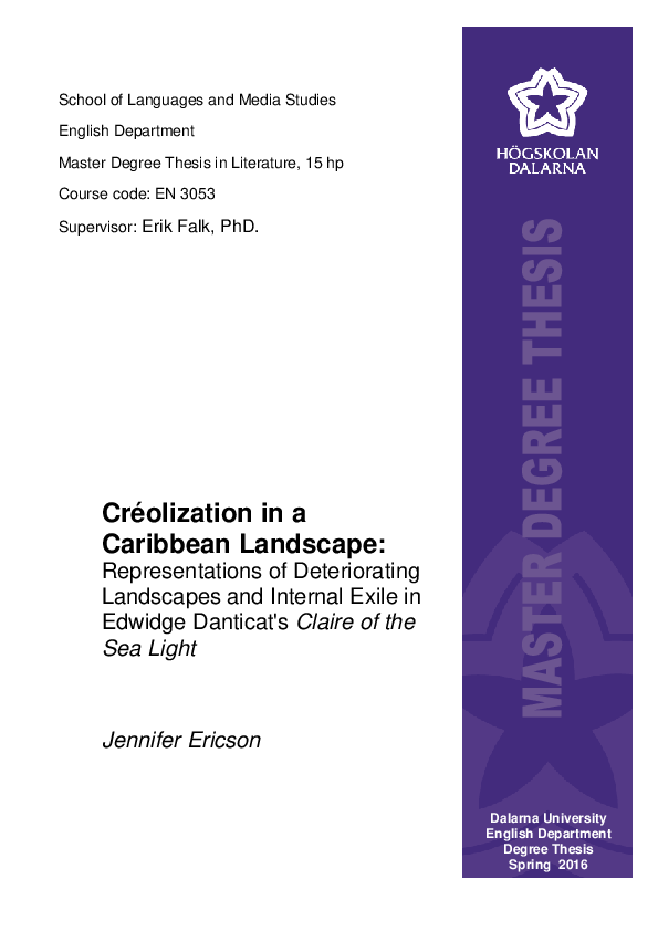 (PDF) Créolization in a Caribbean Landscape: : Representations of ...