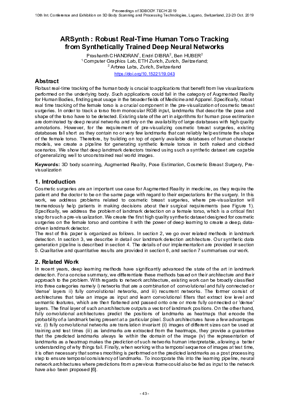 (PDF) ARSynth : Robust Real-Time Human Torso Tracking from ...