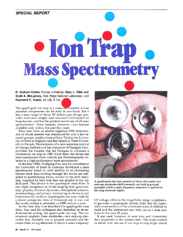 (PDF) Ion trap mass spectrometry