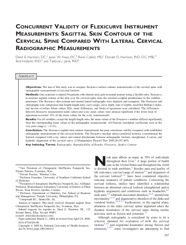 (PDF) Concurrent validity of flexicurve instrument measurements ...