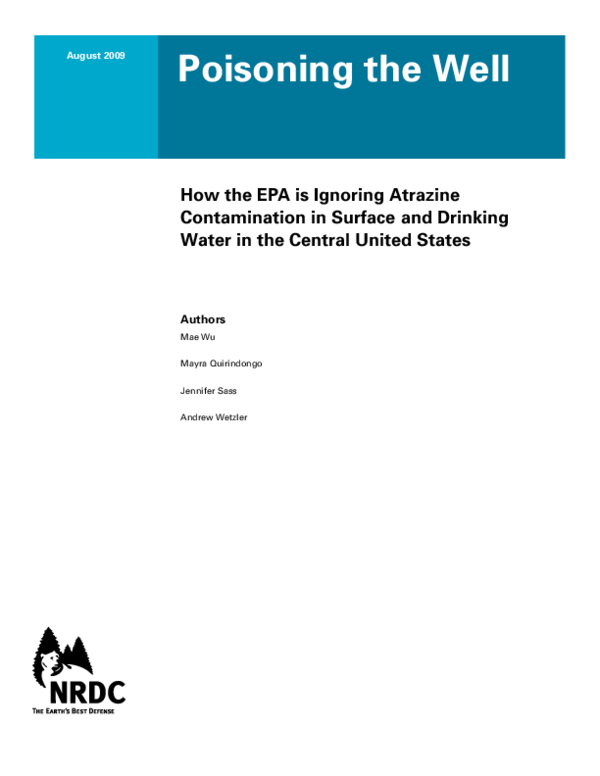 How the EPA is Ignoring Atrazine Contamination in Surface and Drinking ...