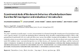 (PDF) Experimental study of the dynamic behaviour of loaded polyurethane foam free fall ...