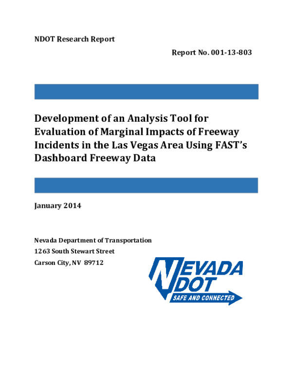 (PDF) Development of an Analysis Tool for Evaluation of Marginal Impacts of Freeway Incidents in ...