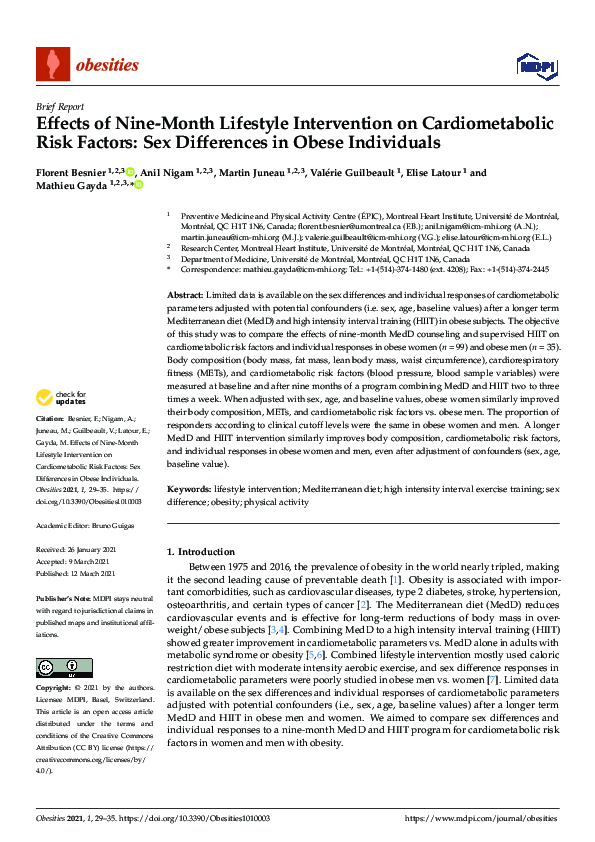 Pdf Effects Of Nine Month Lifestyle Intervention On Cardiometabolic 0628