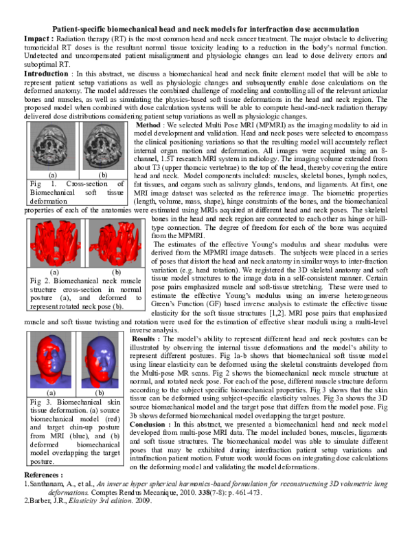 (PDF) SU-EJ-58: Patient-Specific Biomechanical Head and Neck Models for ...