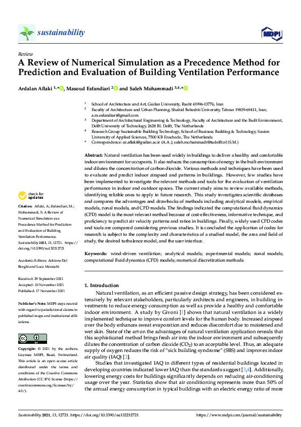 (PDF) A Review of Numerical Simulation as a Precedence Method for Prediction and Evaluation of ...