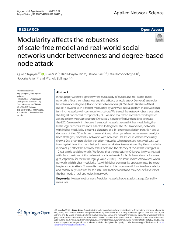 (PDF) Modularity's Impact on Network Robustness