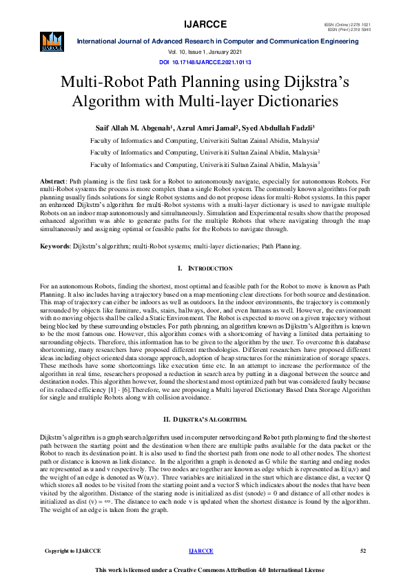 Pdf Enhanced Dijkstra For Multi Robot Navigation 3861