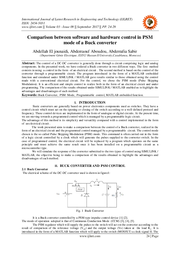 (PDF) Comparison between software and hardware control in PSM mode of a ...