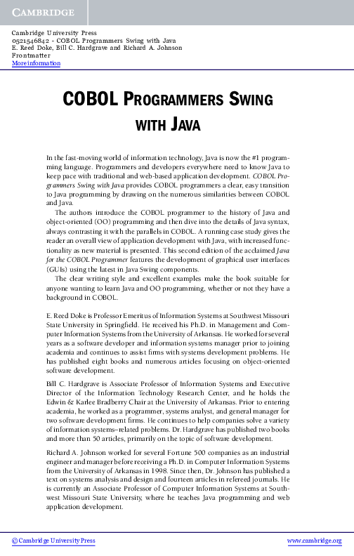 (PDF) COBOL Programmers Swing with Java