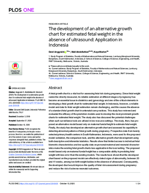 (PDF) The development of an alternative growth chart for estimated ...