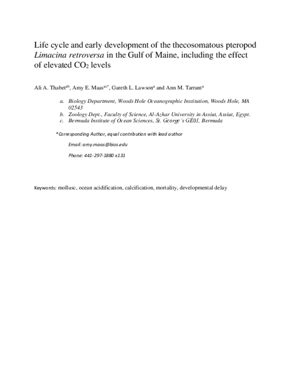 (PDF) Life cycle and early development of the thecosomatous pteropod ...