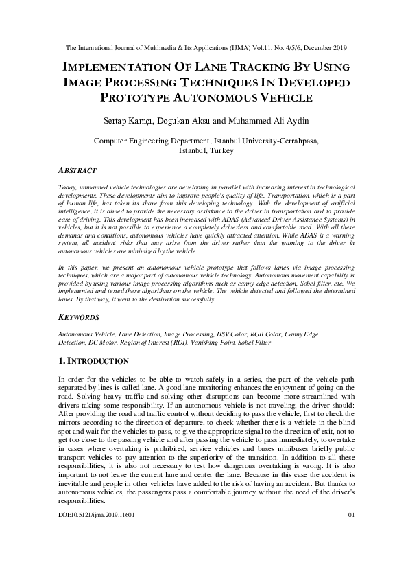 (PDF) Vehicle Tracking Using Image Processing Techniques