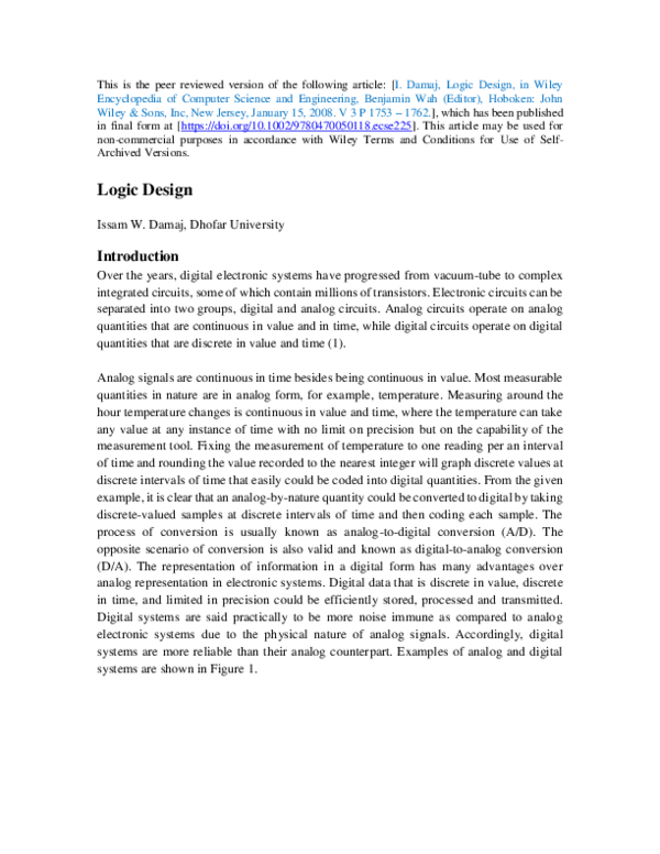 (PDF) Logic Design