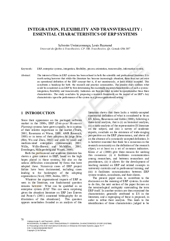 (PDF) Integration, Flexibility and Transversality: Essential ...