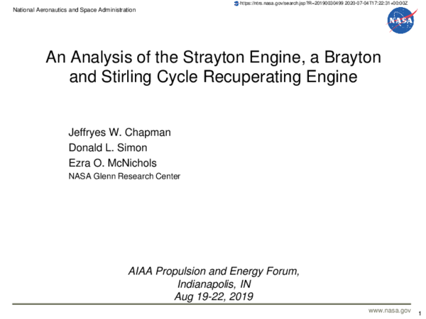 (PDF) An Analysis of the Strayton Engine, a Brayton and Stirling Cycle ...