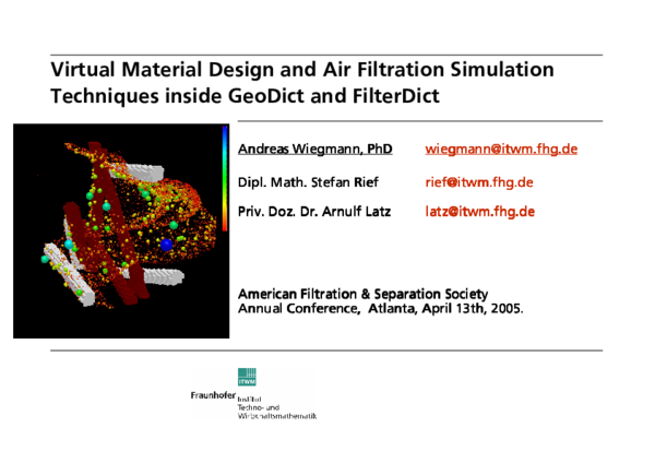 (PDF) Virtual Material Design and Air Filtration Simulation Techniques ...