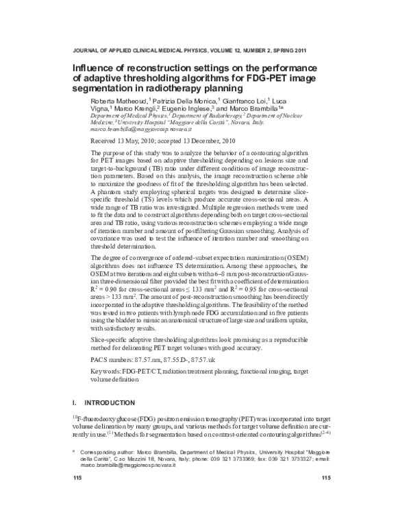 (PDF) Influence of reconstruction settings on the performance of adaptive thresholding ...