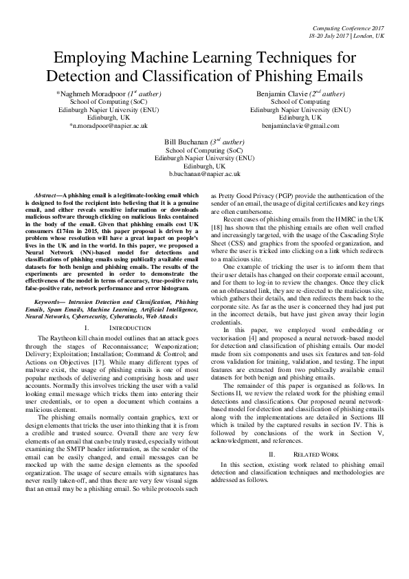 (PDF) Employing machine learning techniques for detection and ...