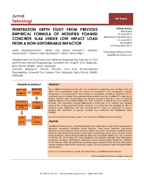 (PDF) Penetration Depth Study from Previous Empirical Formula of ...