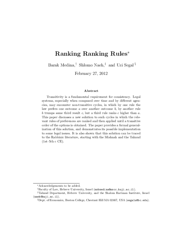 (PDF) Ranking Ranking Rules