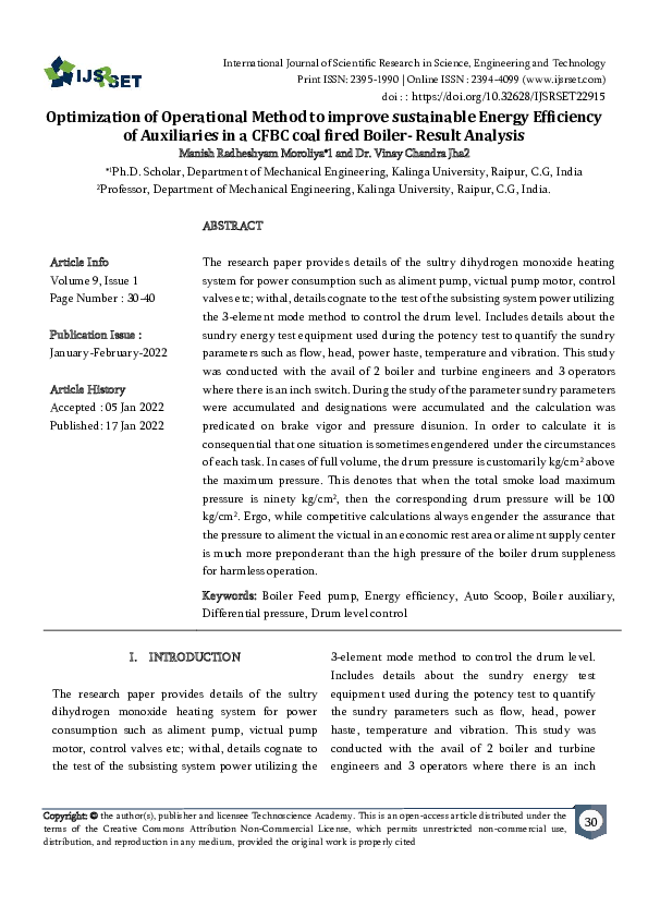 (PDF) Optimization of Operational Method to improve sustainable Energy ...