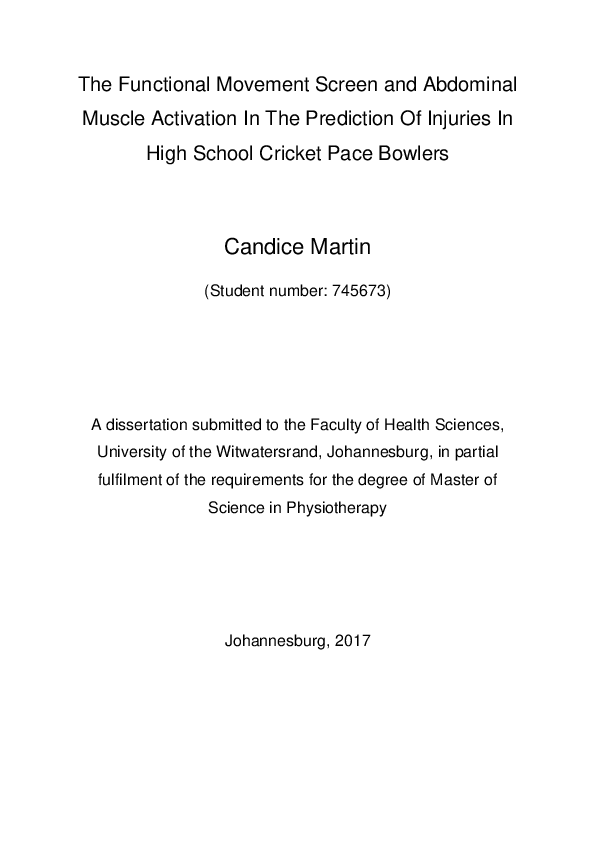 (PDF) The functional movement screen and abdominal muscle activation in ...