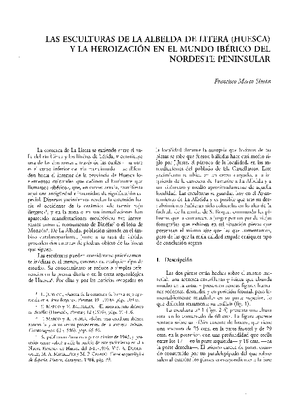 (PDF) Las esculturas de la Albelda de Litera (Huesca) y la heroización ...