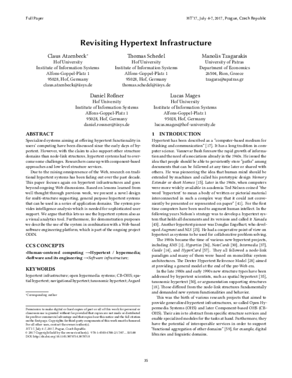 (PDF) Revisiting Hypertext Infrastructure