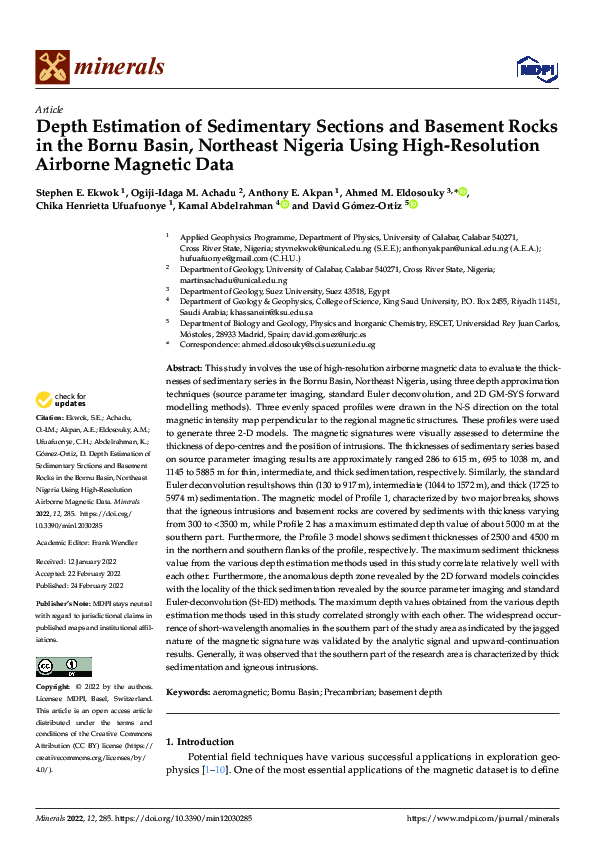 (PDF) Depth Estimation of Sedimentary Sections and Basement Rocks in ...